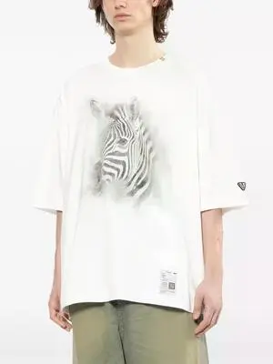 Mihara Yasuhiro Zebra-print T-shirt