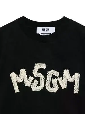 MSGM Lace Logo T-shirt
