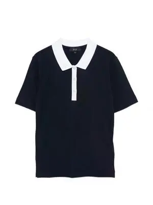 FAY Collared Button Polo Shirt - Blue