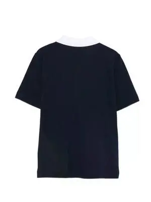 FAY Collared Button Polo Shirt - Blue