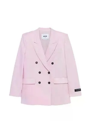 MSGM Double-breasted Notched Lapel Jacket - Pink