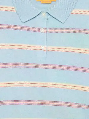 Guest In Residence Collegiate Striped Polo Top