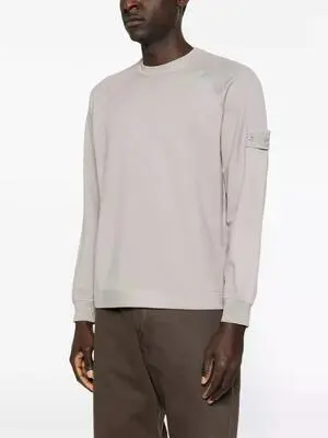 Stone Island Ghost Patch Crewneck Sweatshirt - Grey
