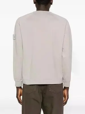 Stone Island Ghost Patch Crewneck Sweatshirt - Grey