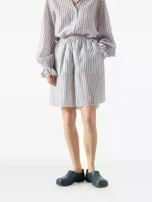 American Vintage Zivow Striped Shorts - Neutrals