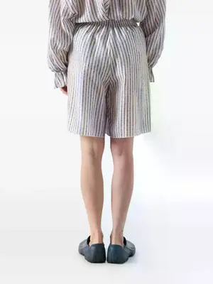 American Vintage Zivow Striped Shorts - Neutrals