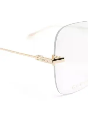 Gucci Oversized Rimless Glasses