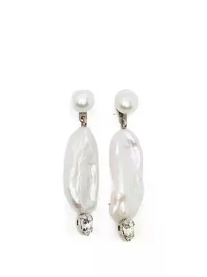 Simone Rocha Crystal Pearl Earrings - Silver