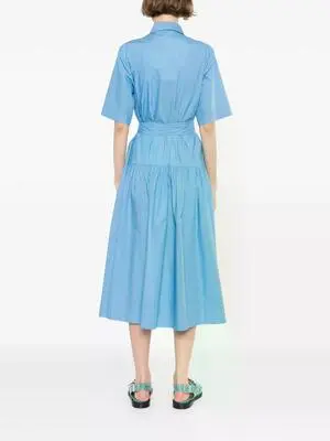 Karl Lagerfeld Midi Shirt Dress With Tie Belt