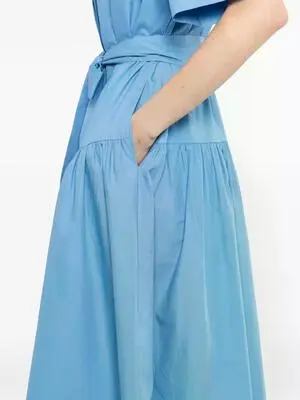 Karl Lagerfeld Midi Shirt Dress With Tie Belt