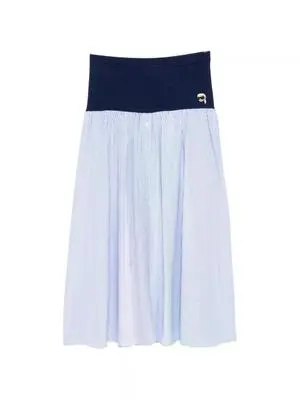Karl Lagerfeld Waistband Skirt - Blue