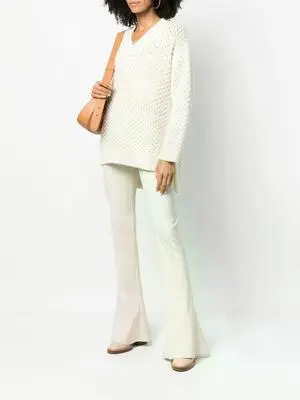 Malo Open-knit V-neck Jumper