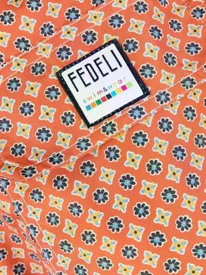 Fedeli Graphic-print Swimshorts