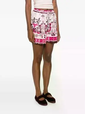 TWINSET Foulard-inspired Floral Print Shorts
