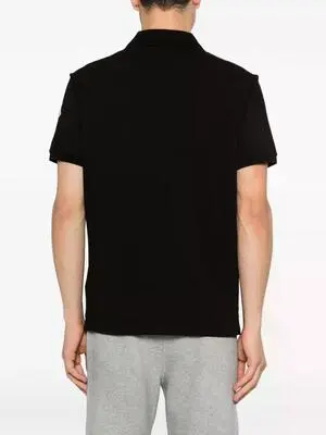 Moncler Stripe-detail Polo Shirt - Black