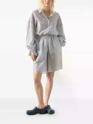 American Vintage Zivow Striped Shorts - Neutrals