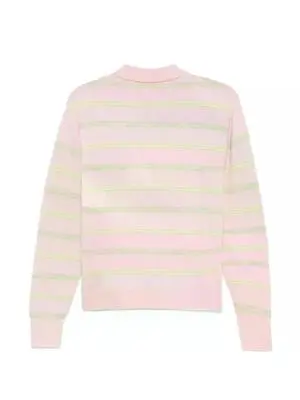 Guest In Residence Collegiate Striped Collared Polo Shirt