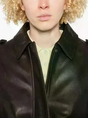 ARMA Astra Leather Bomber Jacket - Brown