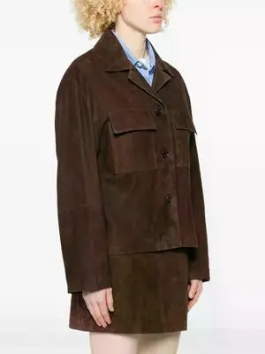 ARMA Flore Flap-pocket Suede Jacket