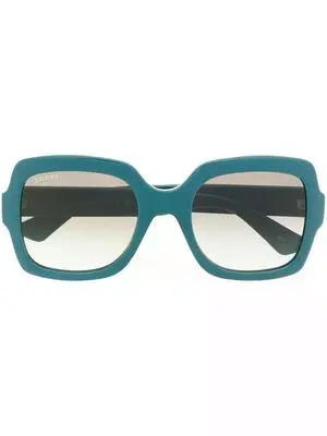 Gucci Oversized Square-frame Sunglasses - Blue