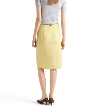 Prada Polka-dot Satin Skirt