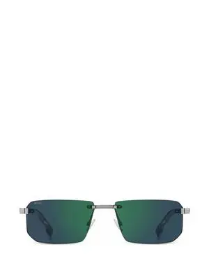 BOSS Rectangle Sunglasses - Silver