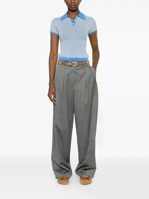 Guest In Residence Patterned Polo Shirt - Blue