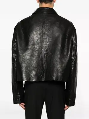 Rick Owens Textured-leather Biker Jacket - Black