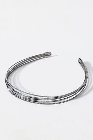 Anthropologie Stacked Wire Headband - Black