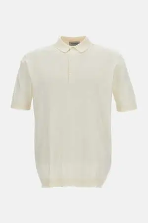 John Smedley Polo Maniche Corte - Bianco