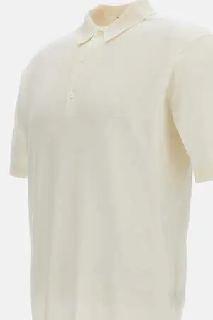 John Smedley Polo Maniche Corte - Bianco
