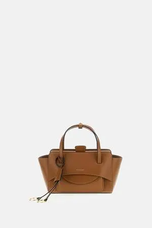HIDESINS Leather Crossbody Bag With Magnetic Closure - Brown