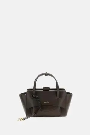 HIDESINS Leather Crossbody Bag With Integrated Handle Pocket - Brown