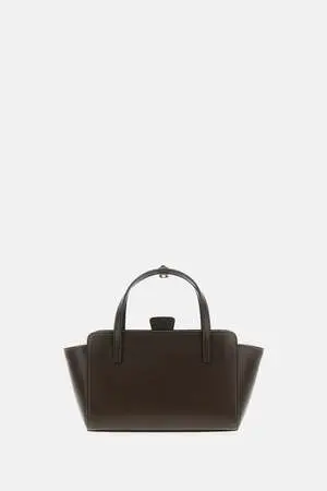 HIDESINS Leather Crossbody Bag With Integrated Handle Pocket - Marrone