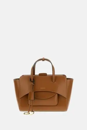 HIDESINS Hidesins Leather Shoulder Bag With Flap Brown
