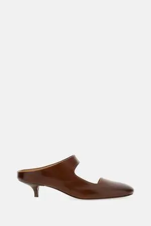 Marsèll Flat-bottomed Leather Mule - Brown