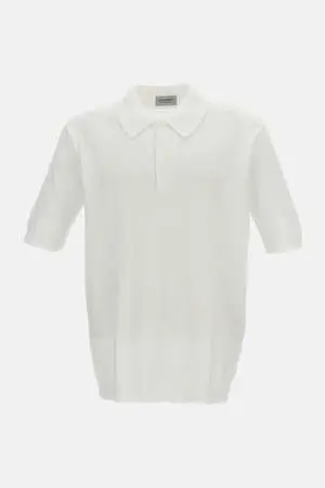 John Smedley Polo Maniche Corte - White