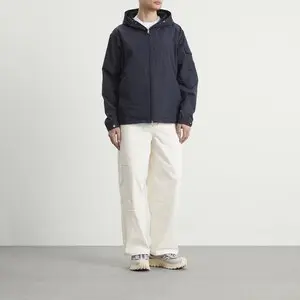 Moncler Sassiere Lightweight Logo Hooded Jacket - Navy