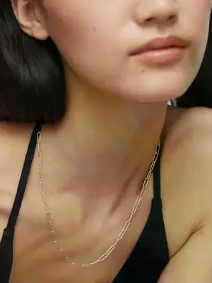 Monica Vinader Capture Alta Textured Chain Necklace - Silver
