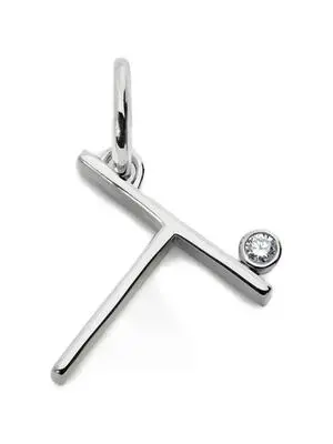 Monica Vinader Solitaire Diamond Pendant - Silver