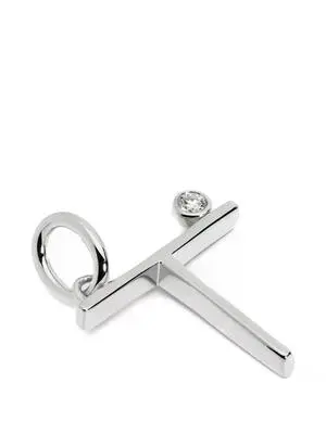Monica Vinader Solitaire Diamond Pendant - Silver