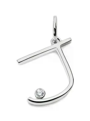 Monica Vinader Solitaire Diamond Pendant - Silver