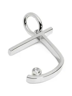 Monica Vinader Solitaire Diamond Pendant - Silver