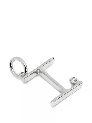 Monica Vinader Diamond Initial Pendant - Silver