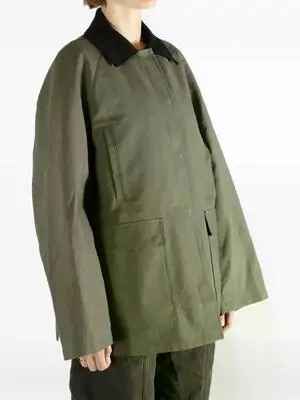 TOTEME Corduroy-collar Coat - Green
