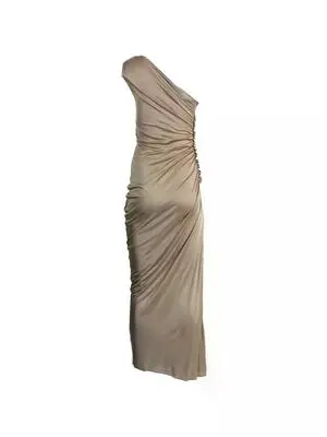 Atlein One-shoulder Draped Dress - Neutrals