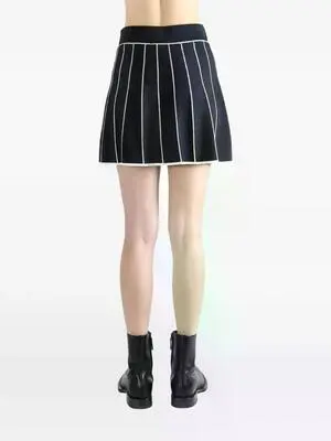 MALBON Striped Pleated Mini Skirt