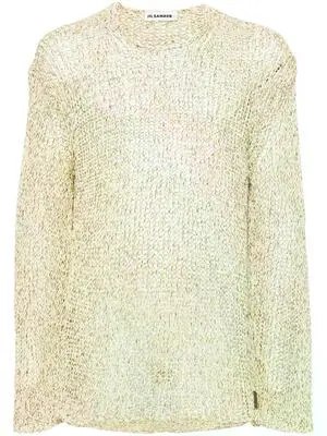JIL SANDER Open-knit Appliqué-logo Jumper