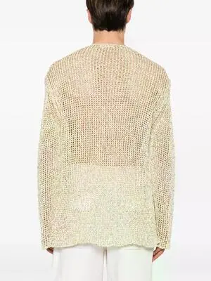 JIL SANDER Open-knit Appliqué-logo Jumper