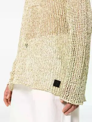 JIL SANDER Open-knit Appliqué-logo Jumper